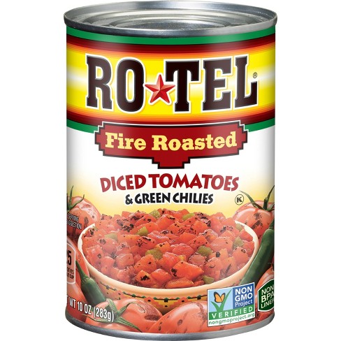 Rotel Fire Roasted Diced Tomatoes & Green Chilies - 10oz : Target