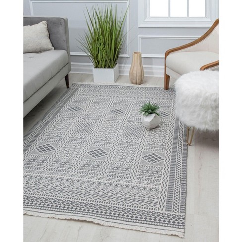 Rugs America Andres Sn10a Harrington Grotto Geometric Vintage Gray Area ...