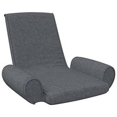 Vidaxl Folding Floor Chair, Dark Gray Fabric : Target