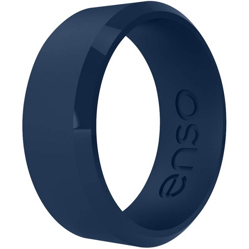 Enso Rings Classic Bevel Series Silicone Ring - Navy Blue - 12 : Target