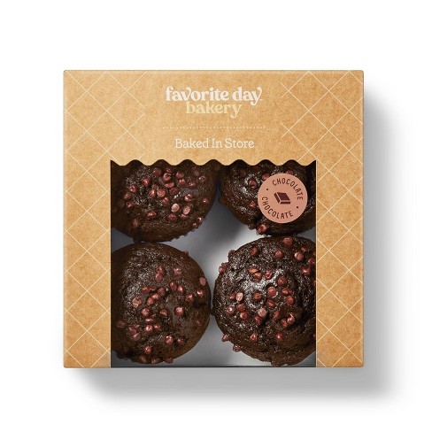 Double Chocolate Chip Muffins - 16oz/4ct - Favorite Day™ : Target