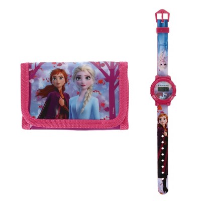 Textiel Trade Kid's Disney Frozen II Wallet and Digital Watch Set : Target