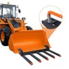 Heavy Duty Clamp-On Debris Forks for 48" Bucket, 5 Tines Pallet ...
