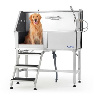 Heavy Duty 46" Stainless Steel Pet Grooming Tub, Dog Washing Station ...