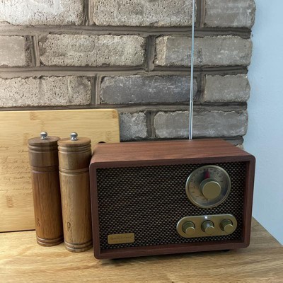 Portable Am/fm Bluetooth Radio Tonal Brown - Hearth & Hand™ With ...
