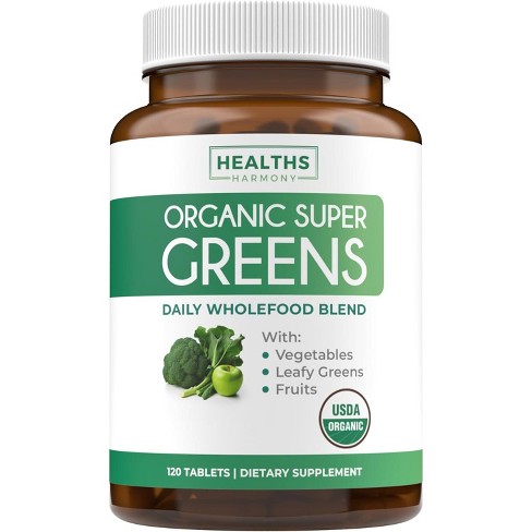Organic Super Greens Tablets, Complete Superfood Supplement For Super ...