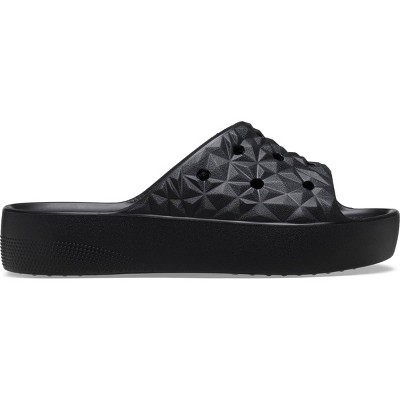Crocs Womens Classic Platform Geometric Slide Sandals, W4, Black : Target