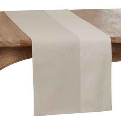 Saro Lifestyle Dining Table Runner With Two-Tone Design : Target