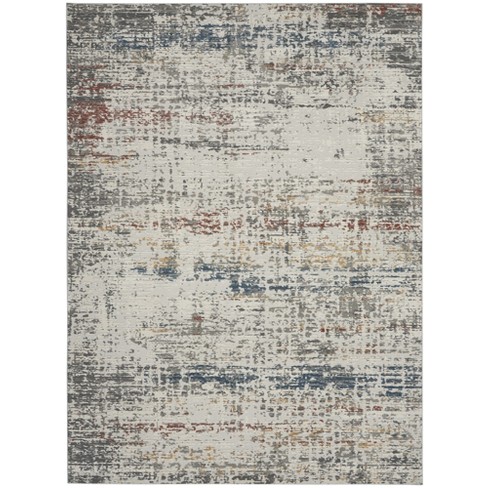 Nourison Rustic Textures Abrash Indoor Area Rug Light Grey Multi 7'10 ...