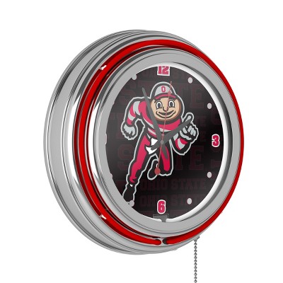 Ohio State University Brutus Dash Retro Neon Wall Clock : Target