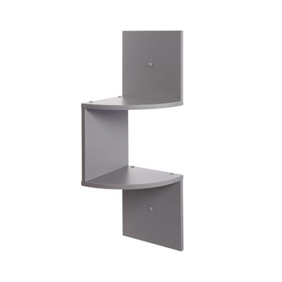 Greenco 2-tier Corner Shelves, Gray Finish : Target