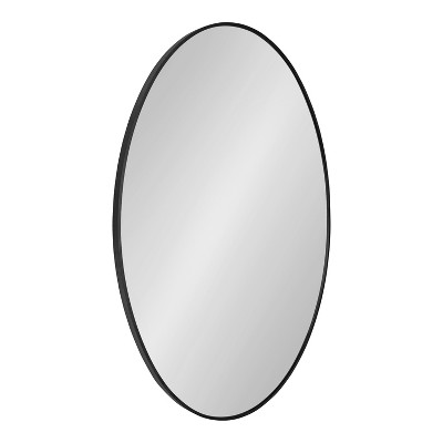 Kate And Laurel Zayda Metal Oval Mirror, 24x36, Black : Target