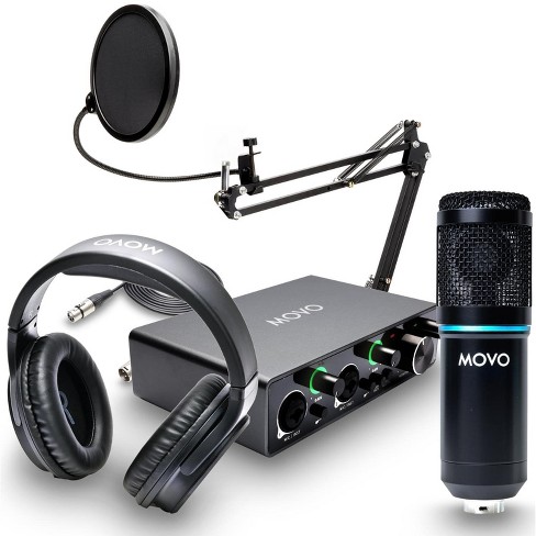 Movo Podkit1ah Podcasting Bundle With Condensor Microphone And Audio ...