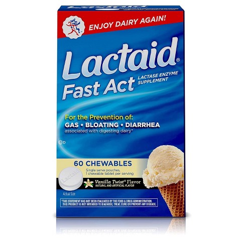 Lactaid Fast Act Chewables Vanilla 60 : Target