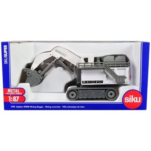 Liebherr R9800 Mining Excavator White And Gray 1/87 (ho) Diecast Model ...