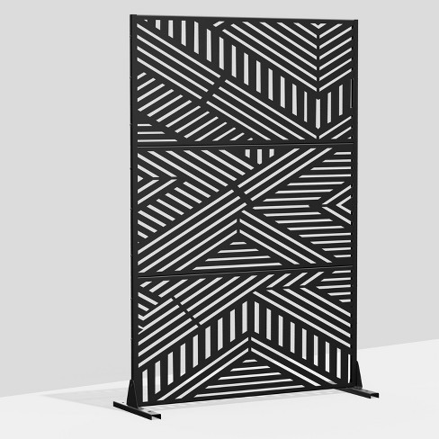 Dovelina Metal Outdoor Privacy Screen Freestanding Patio Decorative ...