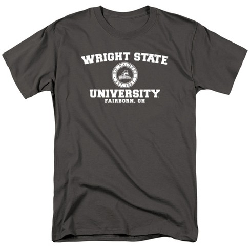 Wright State University Official Circle Logo Adult T-shirt, Charcoal ...