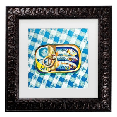 Trademark Fine Art - Key And Sea Tin Of Sardines Matted Framed Art : Target