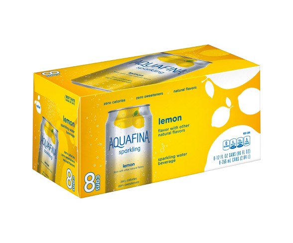 Aquafina Sparkling Lemon 8pk 12 Fl Oz Cans | Desertcart OMAN