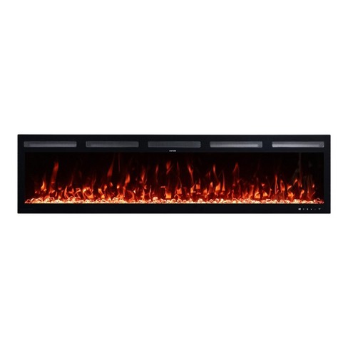 Modern Ember Aerus Slim 72 Inch Smart Linear Electric Fireplace ...