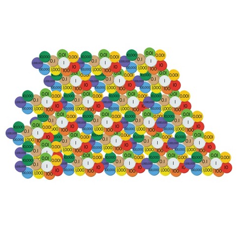 Sensational Math 10-value Decimals To Whole Numbers Place Value Discs ...