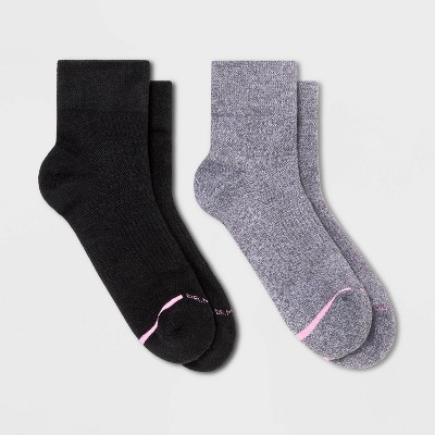 Dr. Motion Women s 2pk Mild Compression Quarter Cotton Trudry Socks 4 10 Target