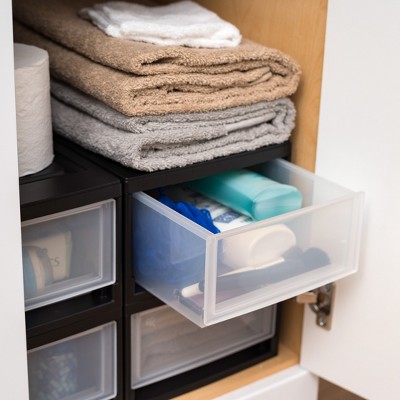 IRIS USA Stackable Modular Plastic Storage Drawers