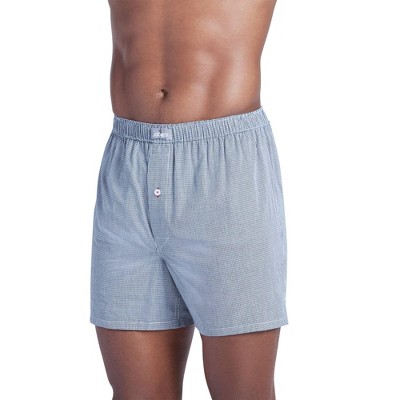 Jockey Men's 100% Cotton Woven 5" Boxer 2xl Navy Herringbone : Target