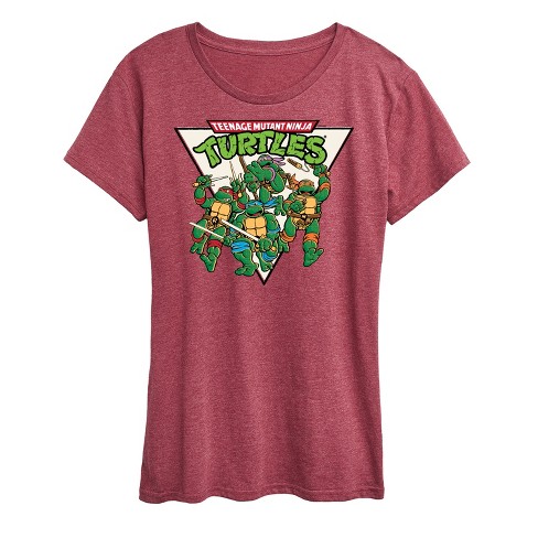 Women's Teenage Mutant Ninja Turtles Triangle Short Sleeve Graphic T ...
