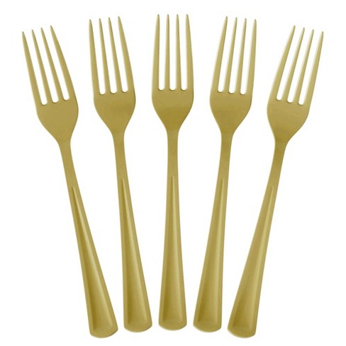 Heavy Duty Gold Plastic Forks - 100 Ct. : Target