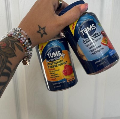 Tums + Upset Stomach & Nausea Support Gummy Bites - Ginger Berry - 45ct ...