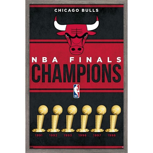 Trends International Nba Chicago Bulls - Champions 23 Framed Wall ...