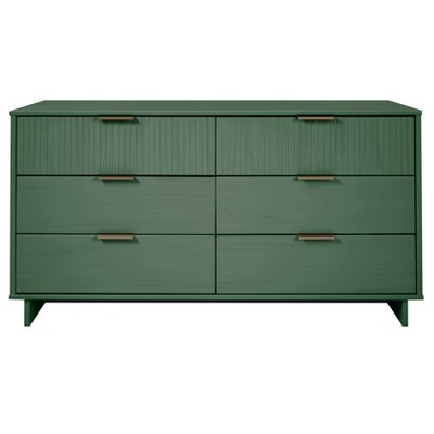 Granville Modern 6 Drawer Double Wide Dresser Sage Green - Manhattan ...