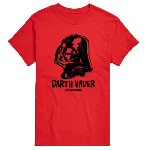 Star Wars Sketch Darth Vader Short Sleeve Graphic T-shirt - Red - 4x ...