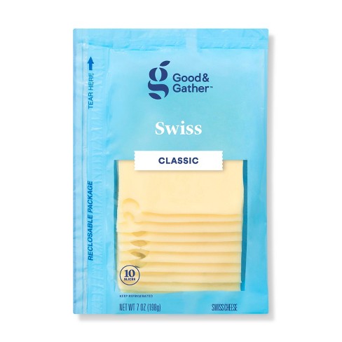 Swiss Deli Sliced Cheese - 7oz/10 Slices - Good & Gather™ : Target