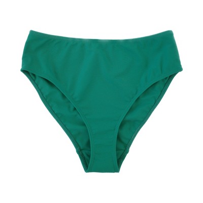 Women's Colette High Waisted Bikini Bottom - Miga Swimwear -s - Emerald ...