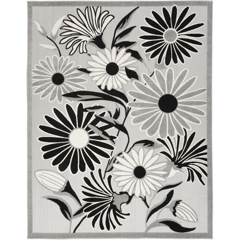 Nourison Aloha Daisy Flower Flatweave High-low Indoor Outdoor Area Rug ...