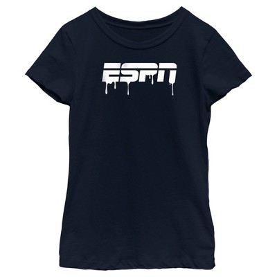 Girl's Espn Drip Logo T-shirt - Navy Blue - Medium : Target