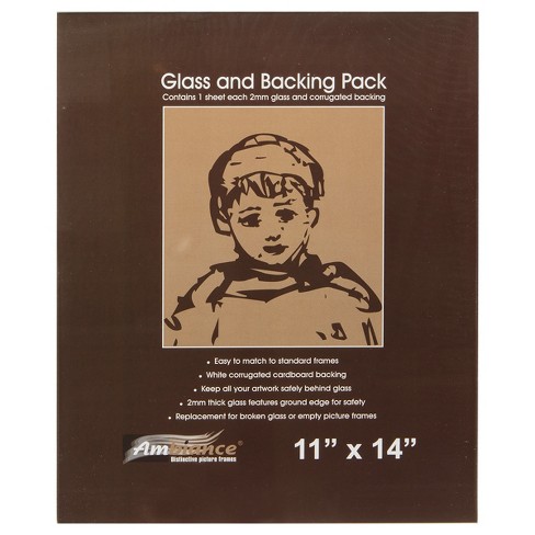 Ambiance Picture Frame Glass And Backing - 2mm Thick Glass Sheet, 11x14 ...