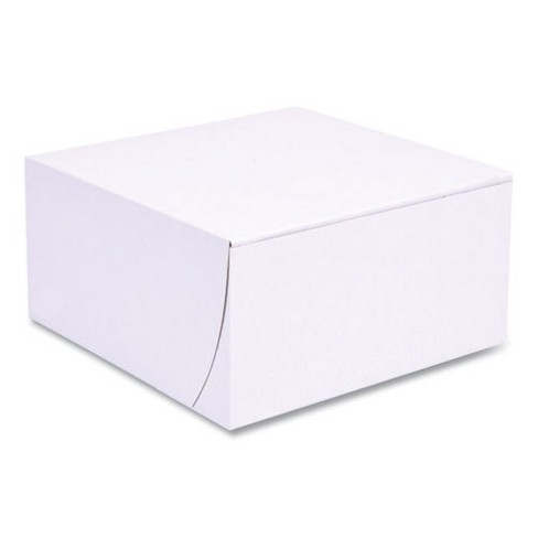 Sct White One-piece Non-window Bakery Boxes, Standard, 8 X 8 X 4, White ...