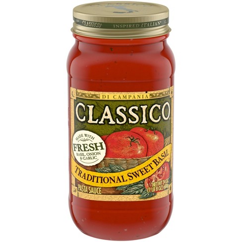 Classico Traditional Sweet Basil Pasta Sauce 24oz : Target