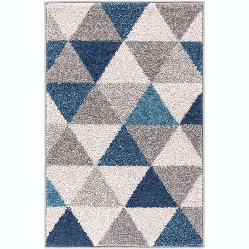 Isometry Modern Geometric Triangle Soft Area Rug : Target