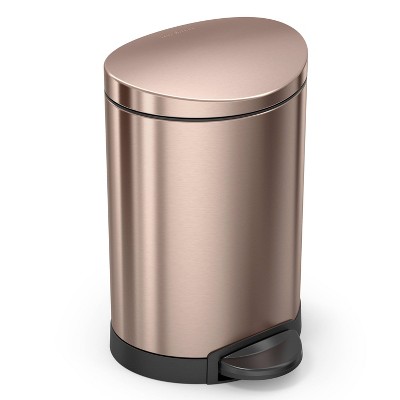 Simplehuman 6l Stainless Steel Semi-round Step Trash Can : Target