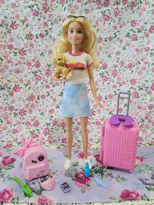 Barbie Doll And Accessories Travel Set With Puppy : Target