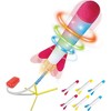 Toy Jump Rocket Launcher Set With Led Lights - Includes 6 Rockets Soars ...