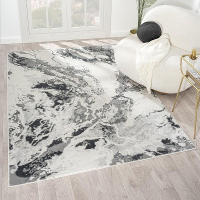 Luxe Weavers Marble Swirl Gray 8x10 Area Rug : Target