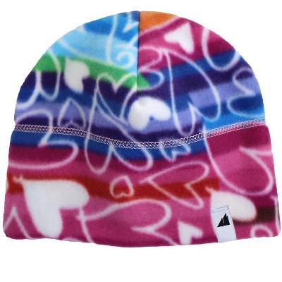 Arctic Gear Adult Rainbow Heart Fleece Winter Cap : Target