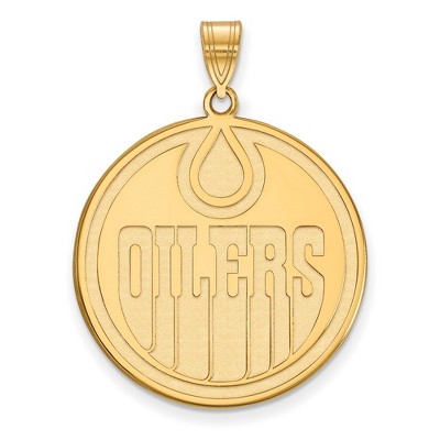 Black Bow Jewelry 10k Yellow Gold Edmonton Oilers Nhl Extra Large ...