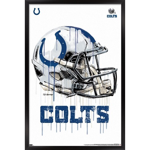 Trends International Nfl Indianapolis Colts - Drip Helmet 20 Framed ...