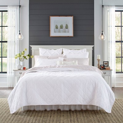 White Heirloom Crochet Quilt Set - Laura Ashley : Target